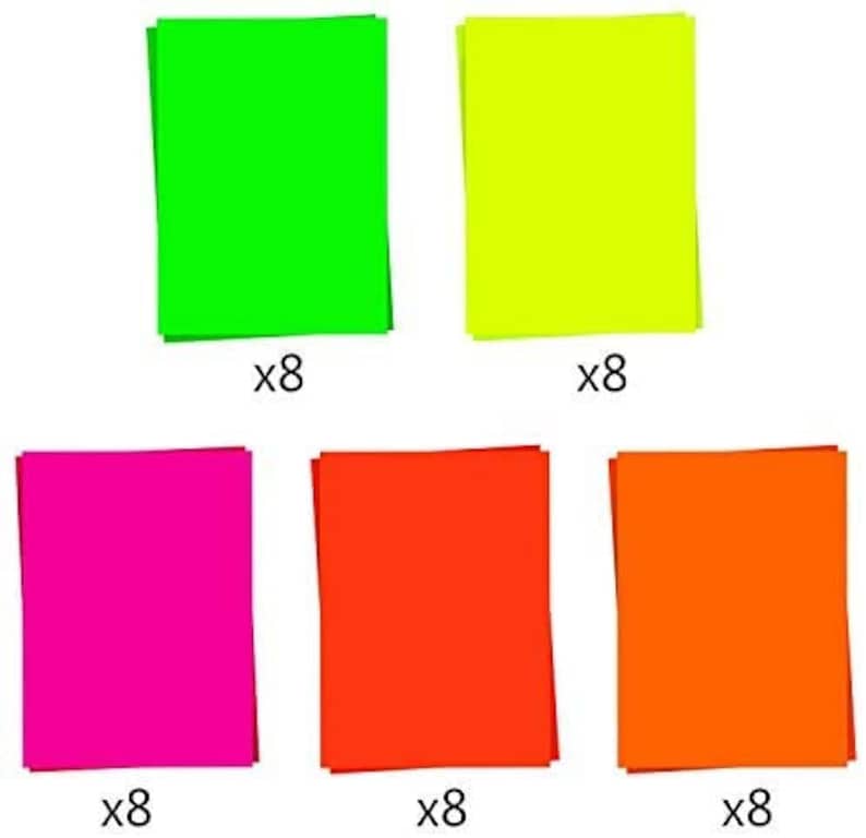 Glow Party Floor /fluorescent Neon Cardstock/neon Papper DIY - Etsy