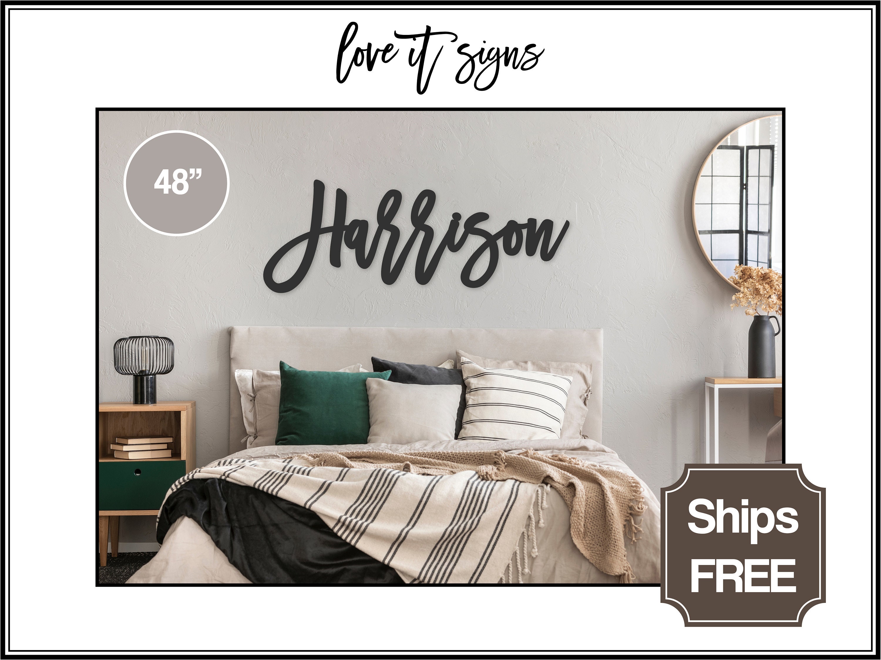 Personalized Metal Sign, Custom Metal Name, Name, Rustic, Modern ...