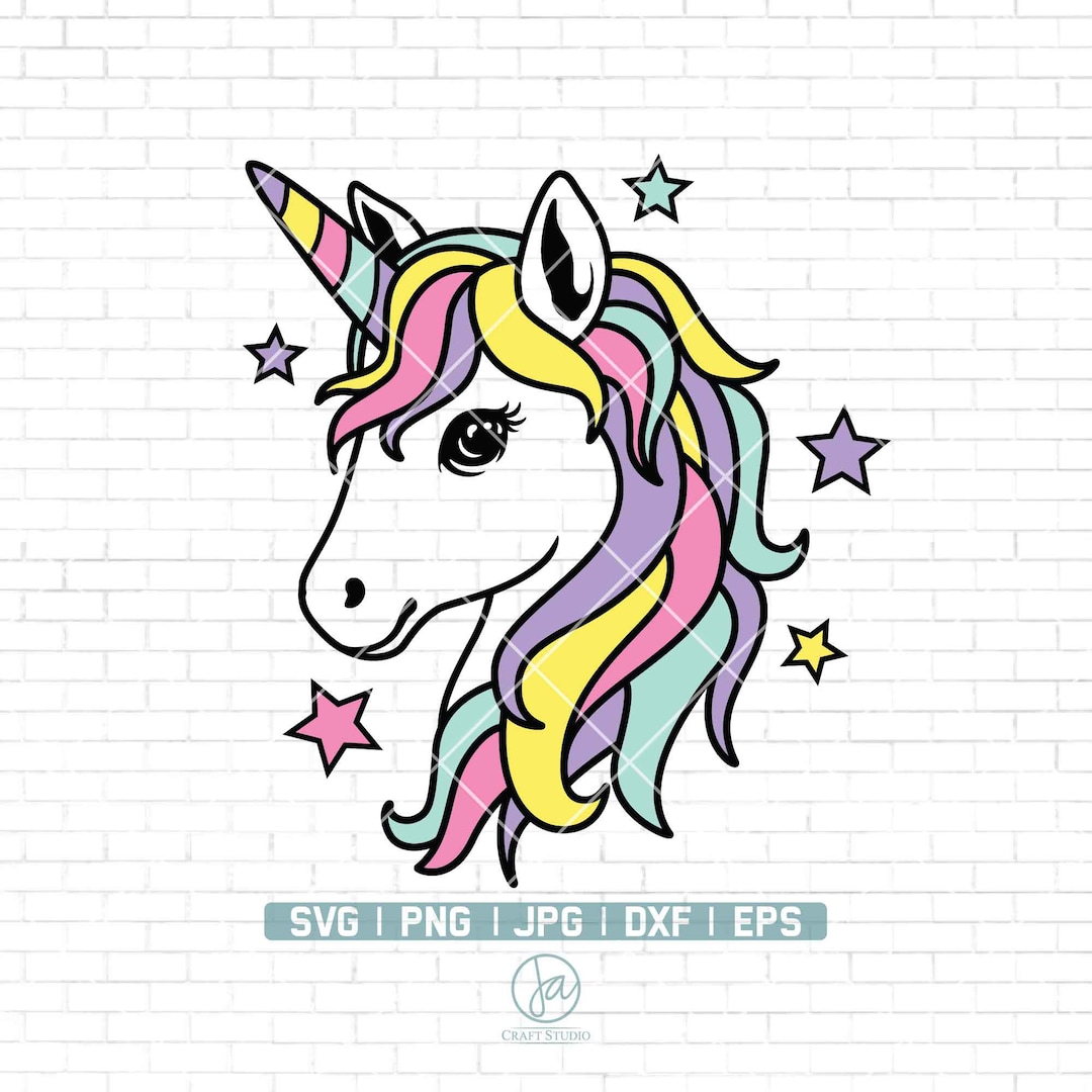 Unicorn Head SVG | Cute Unicorn Svg | Funny Unicorn Clipart | Unicorn ...