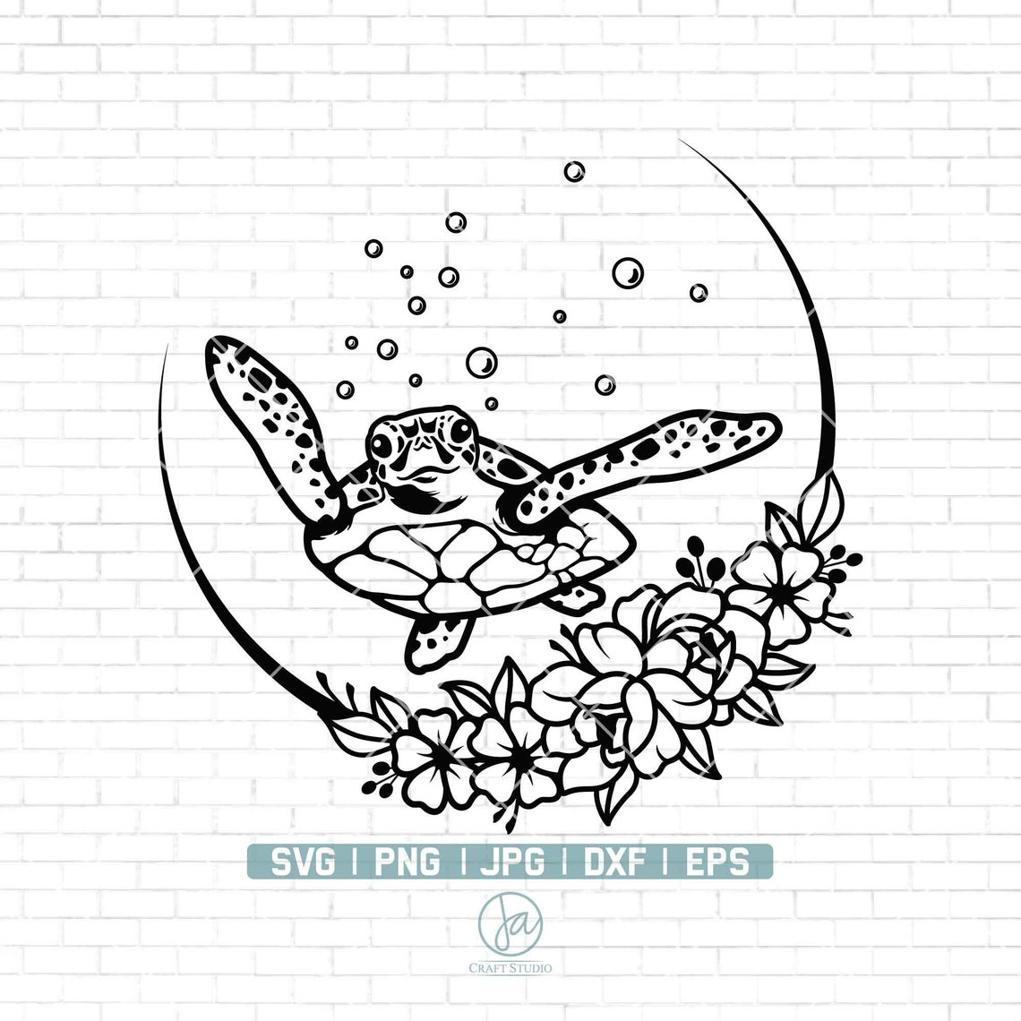 Floral Turtle Svg Sea Turtle Svg Flower Turtle Svg - Etsy Canada
