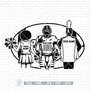 Football Player Svg | Cheerleader Svg | Marching Band Svg | Football ...