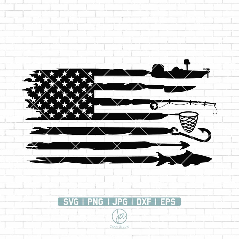 Fishing Hook Flag Svg - Etsy
