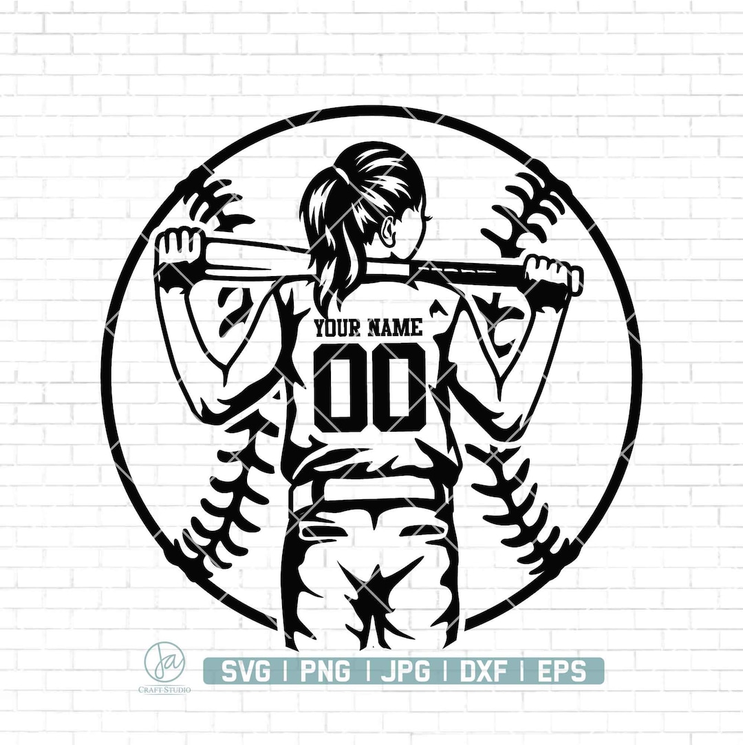 Personalized Name Svg, Softball Player Svg, Softball Mom Svg, Softball ...