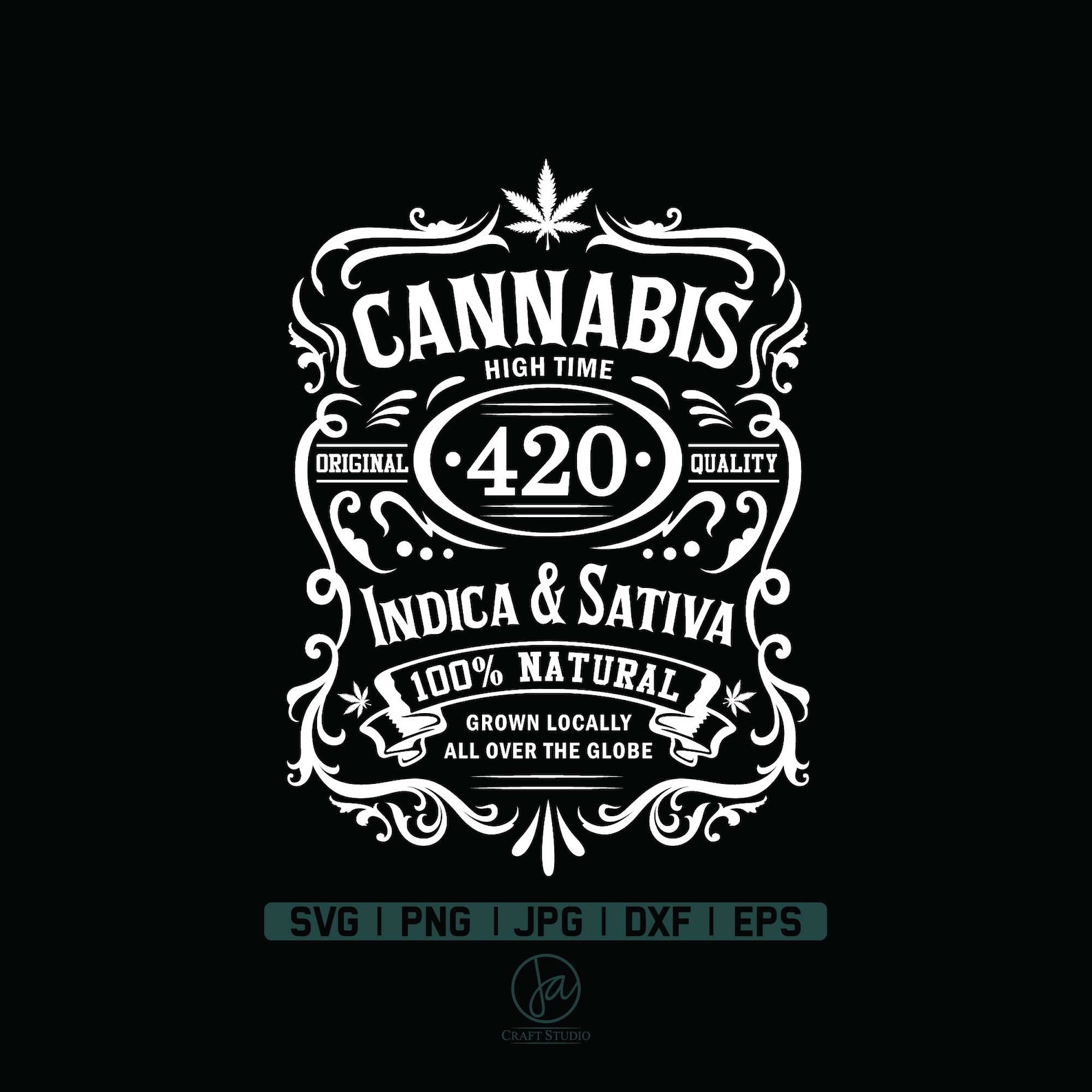 Cannabis 420 SVG Cannabis Whiskey Label Svg Weed Pot Svg - Etsy