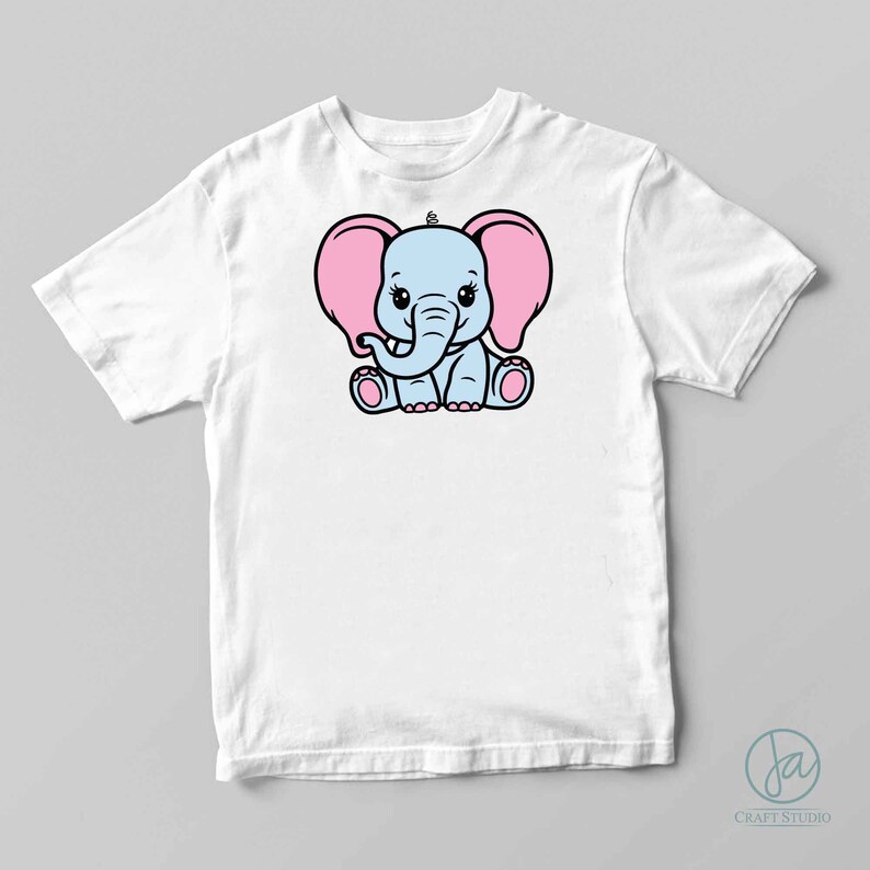 Baby Elephant SVG | Cute Elephant | Baby Boy | Baby Girl Cut File ...