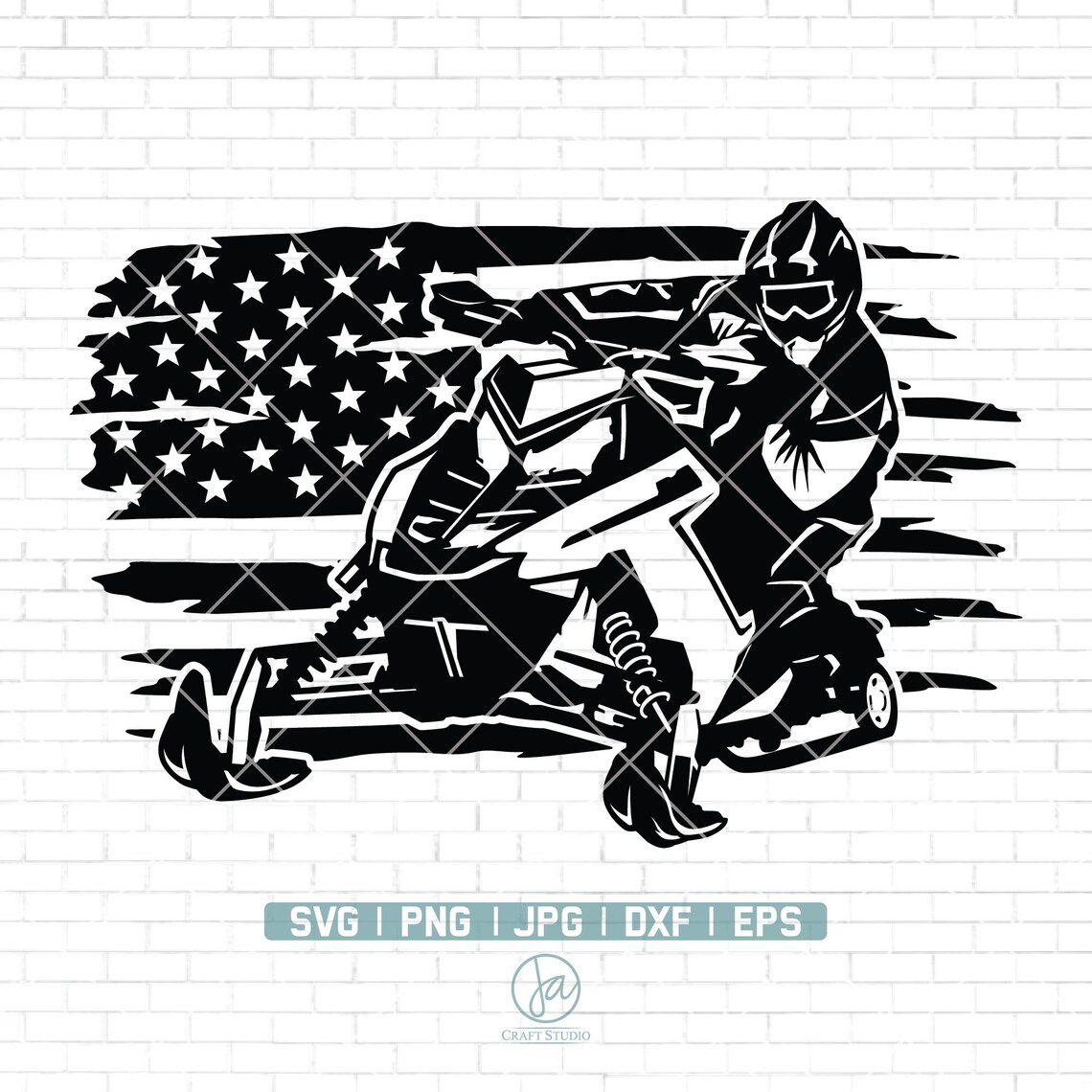 US Snowmobile Rider SVG | Winter SVG | Snowmobiler Svg | Snowmobile ...