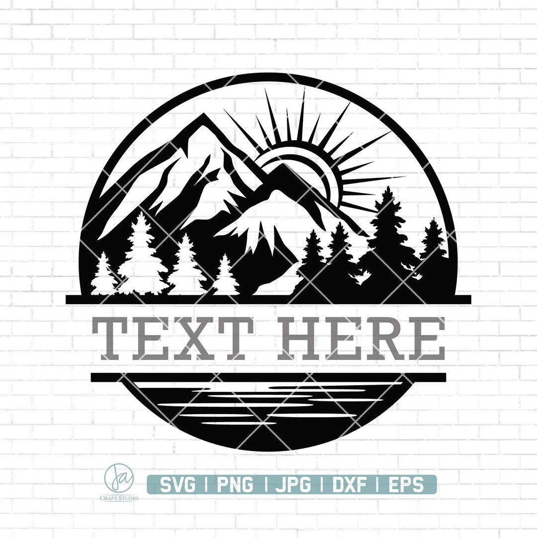 Landscape Svg, Forest Svg, Adventure Svg, Outdoor Svg, Monogram Svg ...