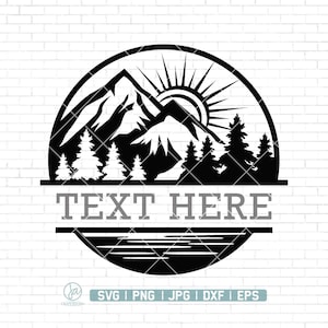 Landscape Svg, Forest Svg, Adventure Svg, Outdoor Svg, Monogram Svg ...
