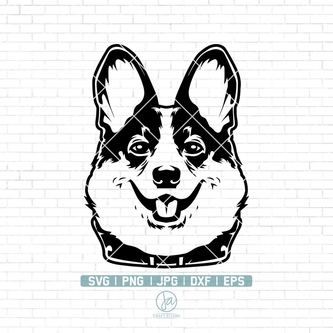 Corgi Svg File | Corgi Dog Svg | Cute Corgi Svg | Dog Head Svg | Dog ...