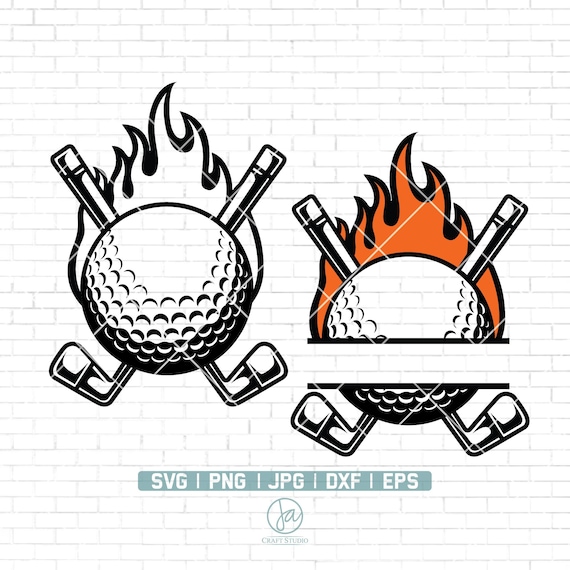 Golf Svg File Golf With Flames Svg Golfing Svg Golf - Etsy