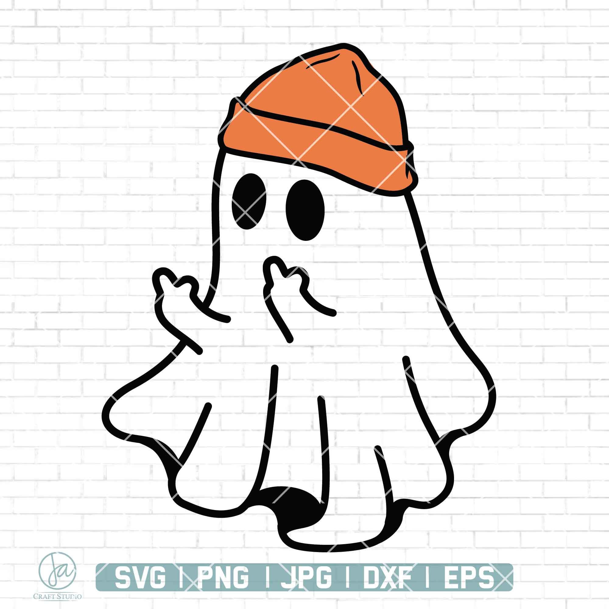 Ghost Middle Finger Svg | Ghost Svg Png | Halloween Svg | Funny ...