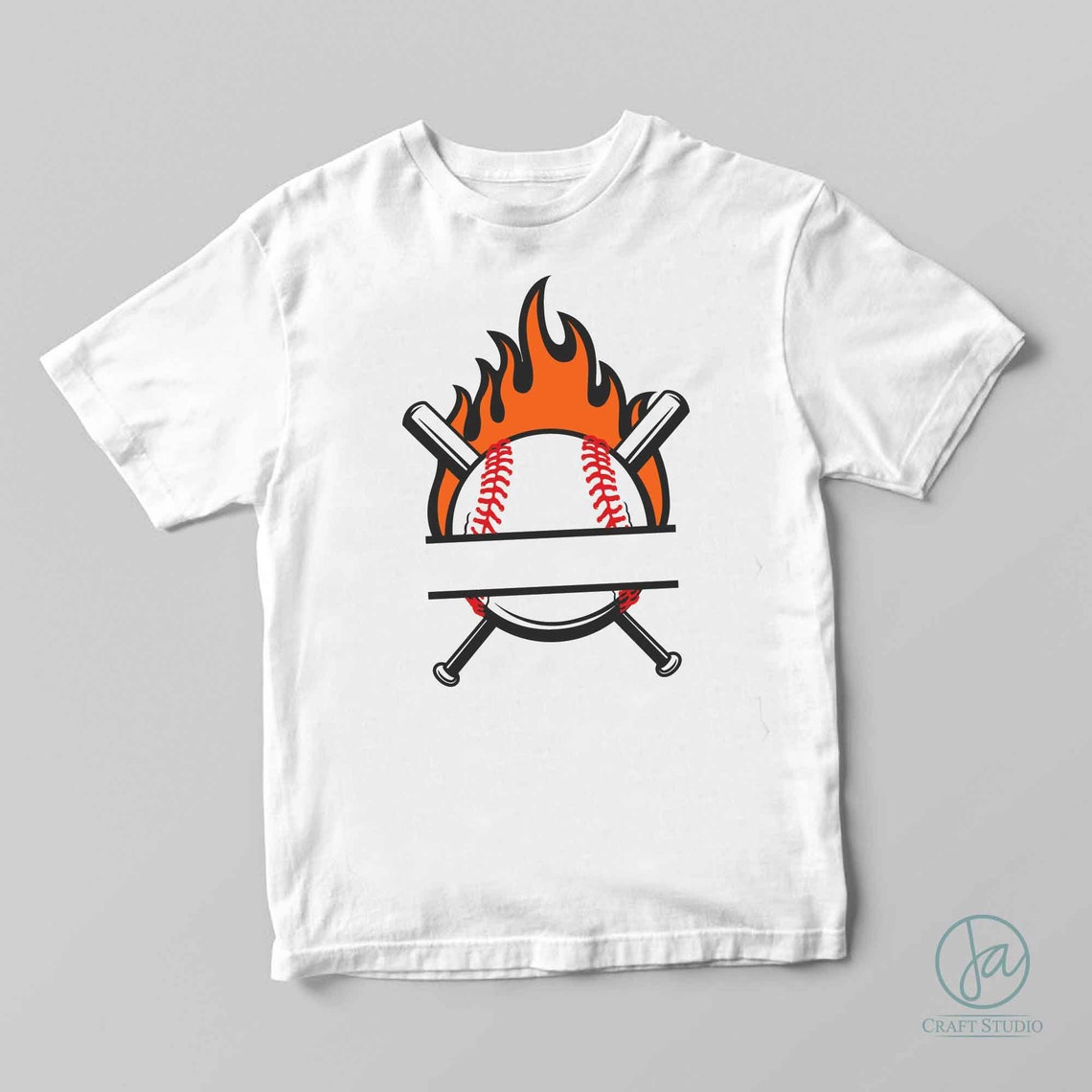 Softball Svg File Softball With Flames Svg Softball Shirt - Etsy