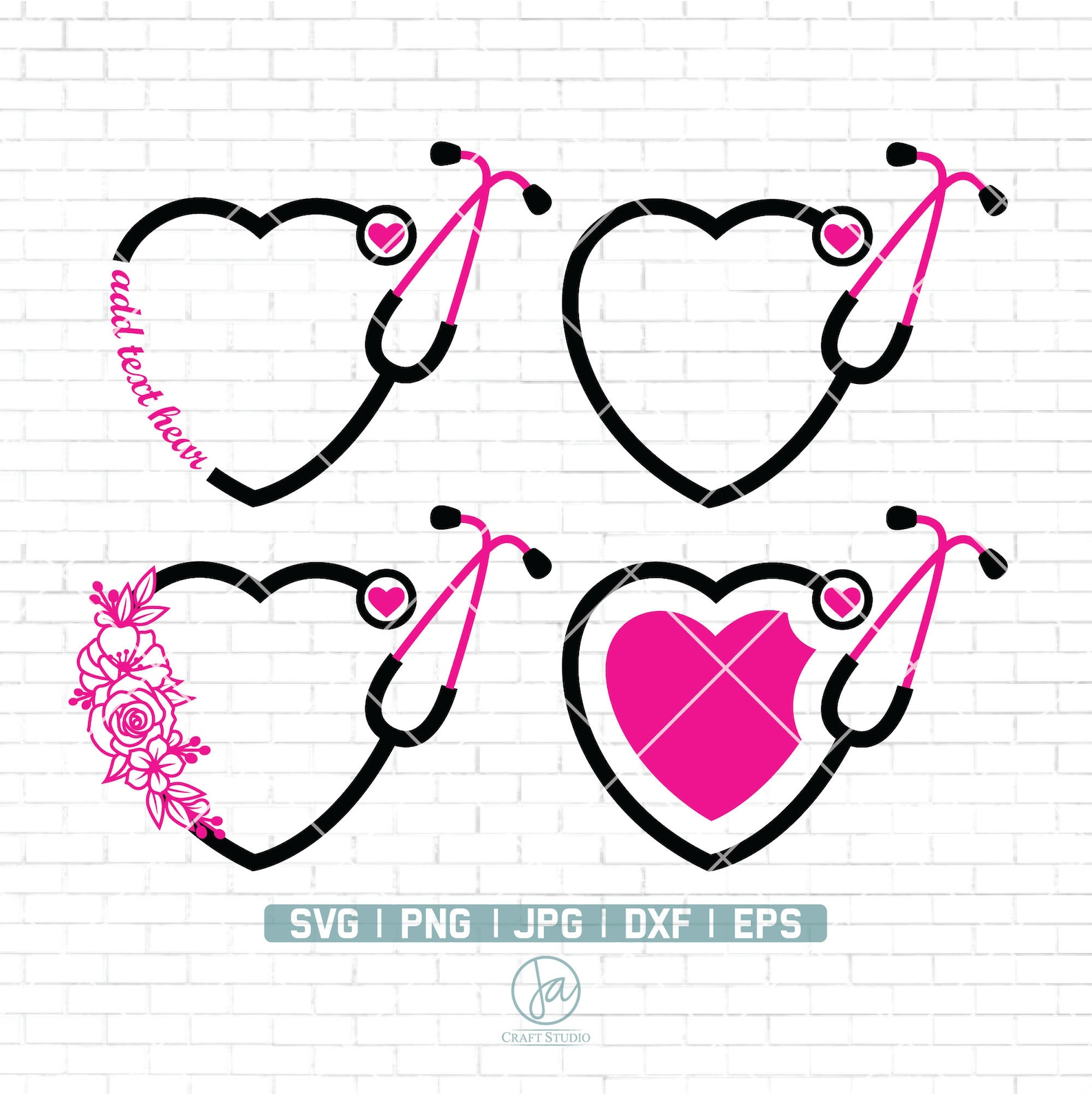 Stethoscope Svg File Stethoscope Floral Svg Nurse Svg File - Etsy
