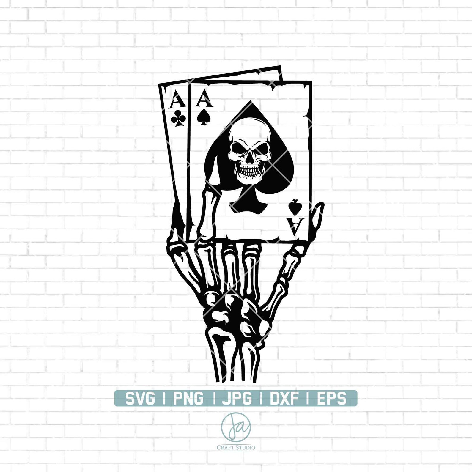 Pocket Aces Skull SVG Poker SVG Playing Cards Svg Skull - Etsy
