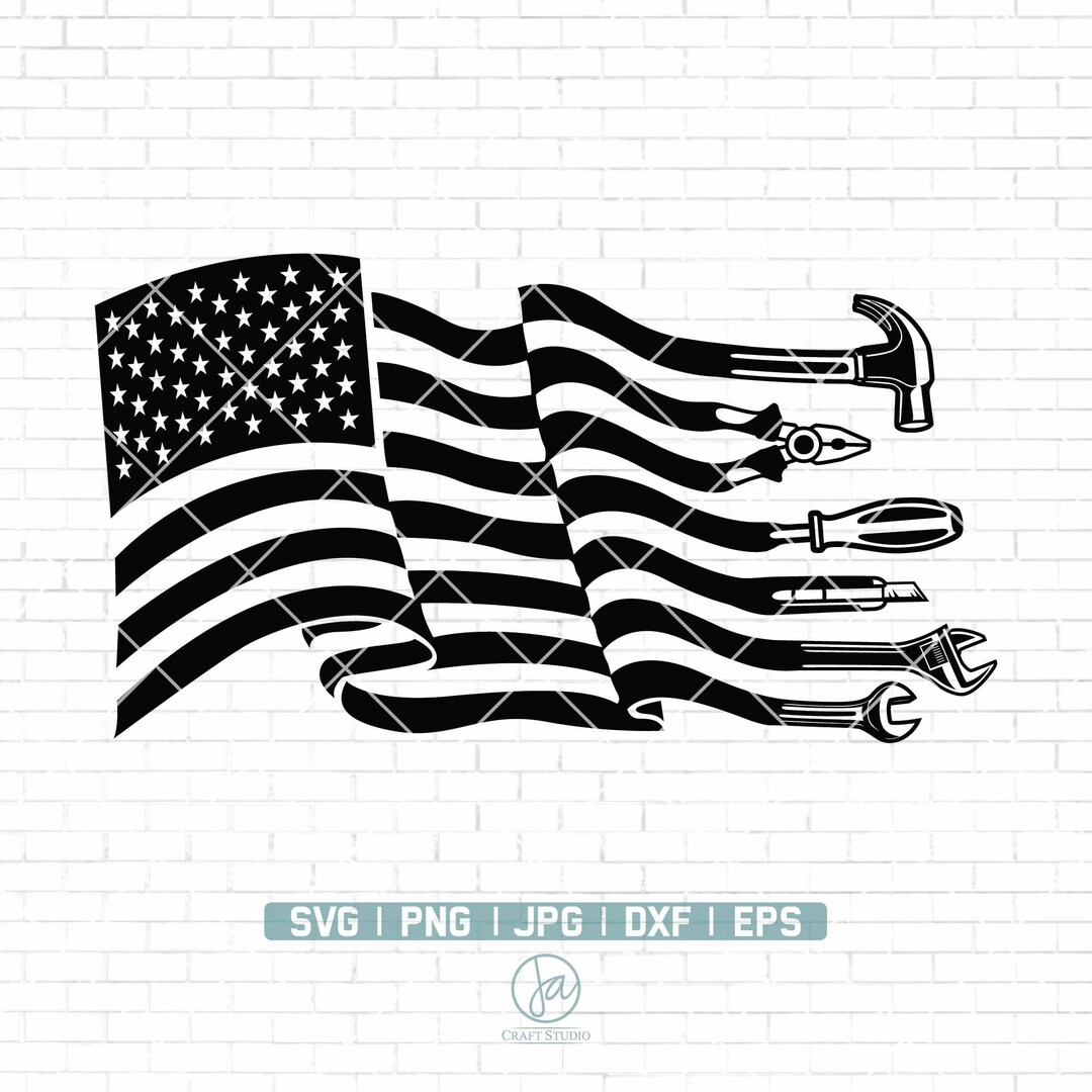 US Flag Tools Svg | Repair Tools SVG | Carpenter Tools Svg | Fixing ...
