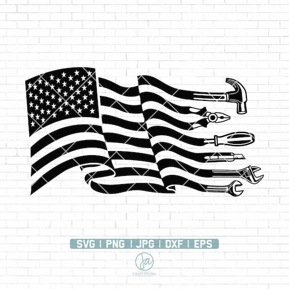 US Flag Tools Svg Repair Tools SVG Carpenter Tools Svg | Etsy