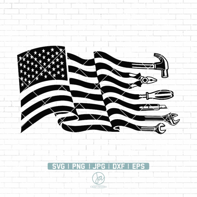 US Flag Tools Svg | Repair Tools SVG | Carpenter Tools Svg | Fixing ...