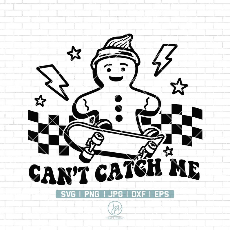 Gingerbread Man Svg | Can't Catch Me Svg | Cute Christmas Shirt | Funny ...