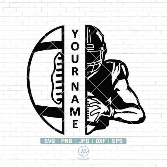 Football Name Half Svg Customized Football Player Svg - Etsy