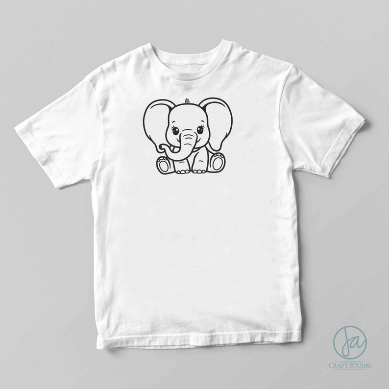 Baby Elephant SVG | Cute Elephant | Baby Boy | Baby Girl Cut File ...
