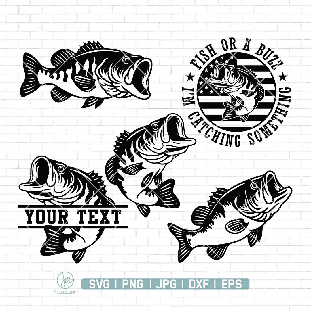 Bass Fishing Svg Png, Fishing Svg, Bass Name Fish Svg, Bass Clipart ...