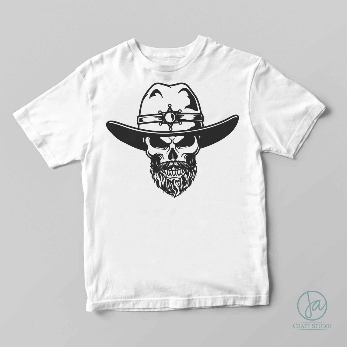 Skull Sheriff SVG | Skull Svg | Skeleton Svg | Cowboy Law Officer ...