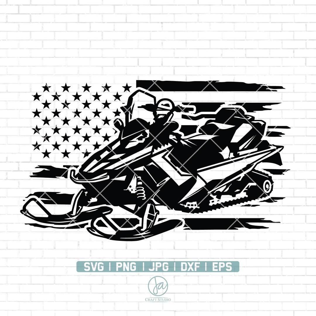 US Snowmobile SVG Winter SVG Snowmobile Clipart - Etsy