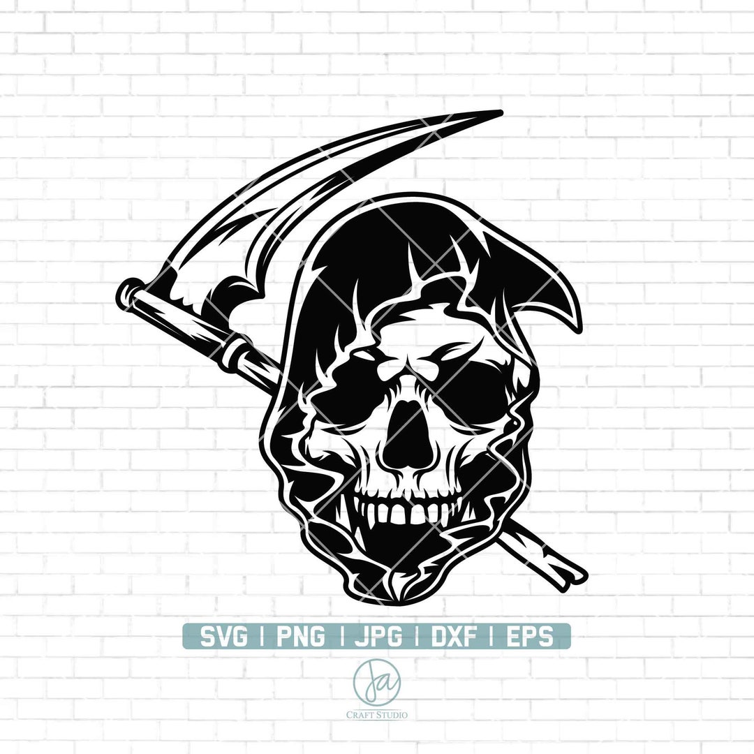 Grim Reaper Svg Death Svg Halloween Svg Skeleton Svg Horror T-shirt ...