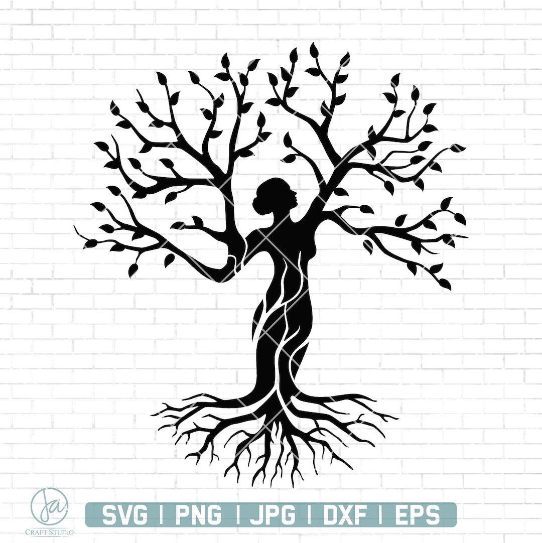Woman Tree SVG | Women Empowerment SVG | Mother Nature SVG | Tree With ...