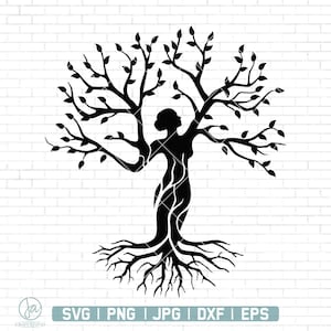 Woman Tree SVG | Women Empowerment SVG | Mother Nature SVG | Tree With ...