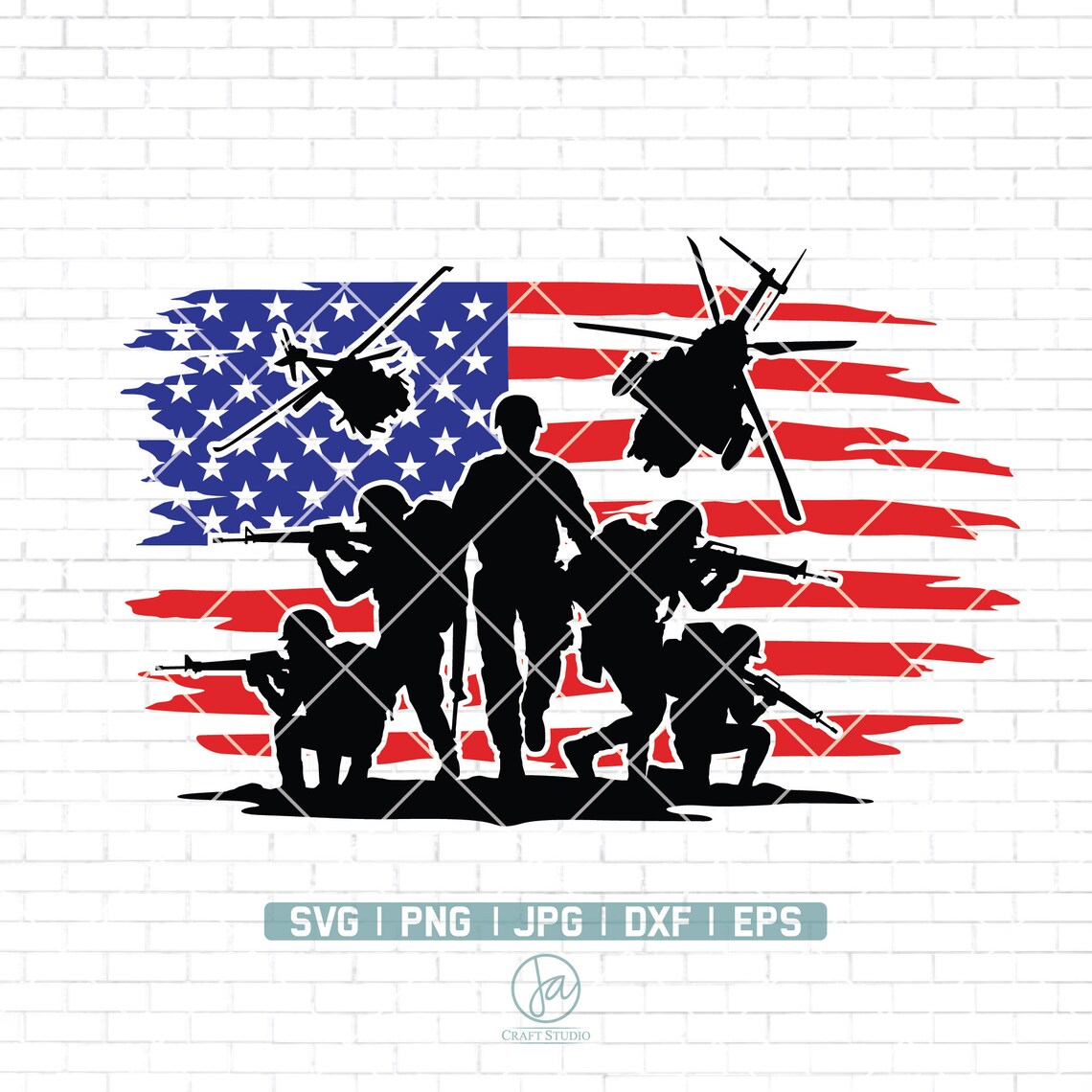 US Soldier SVG File Military Soldiers With Flag Svg - Etsy