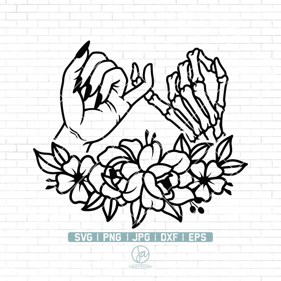Best Friend Shirt Svg | Bestie Svg | Floral Hand Svg | Skeleton Svg ...