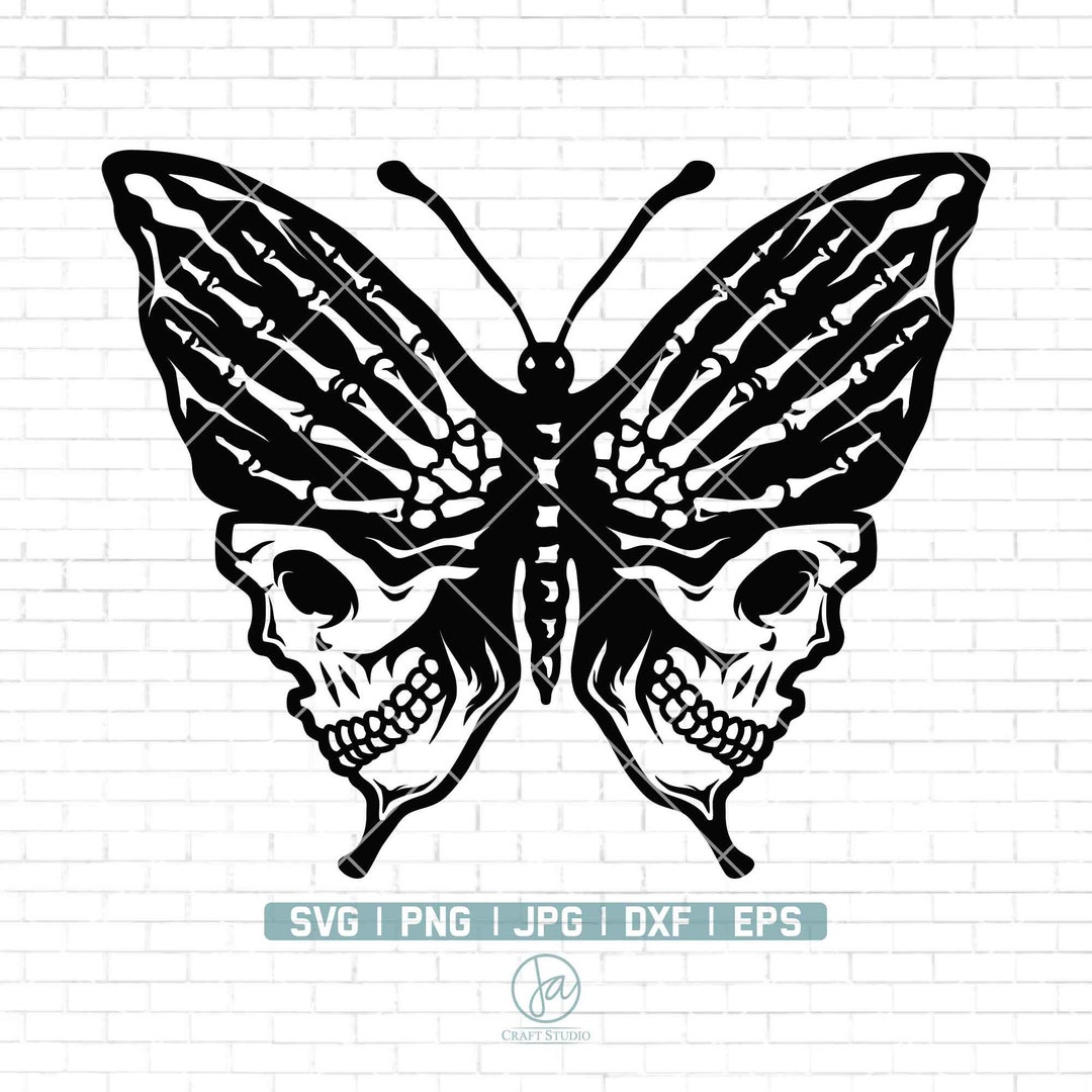 Skull Butterfly SVG | Skeleton SVG | Butterfly Svg | Gothic Decal ...