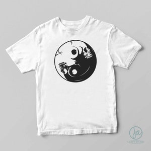 Yin Yang Skull SVG | Yinyang SVG | Skull Clipart | Gothic Decals Shirt ...