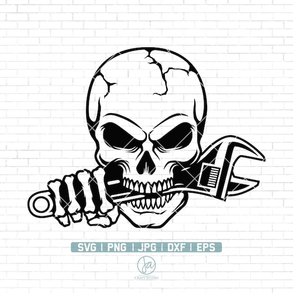 Mechanic Skull Svg Skull Mechanic Svg Mechanic Logo - Etsy Australia