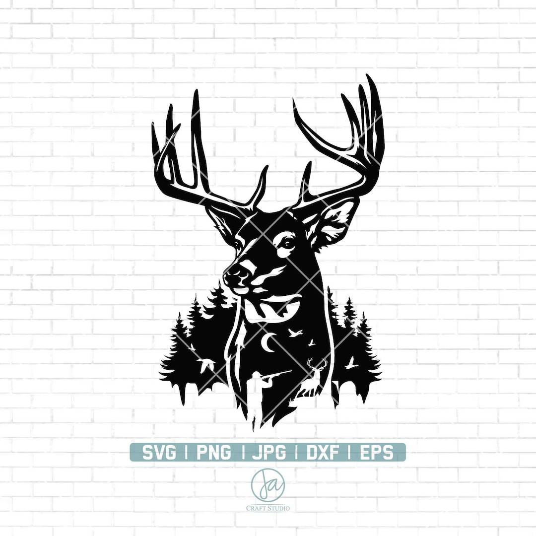 Deer Hunter SVG | Deer Hunting Svg | Outdoor Scenery Svg | Fishing Svg ...