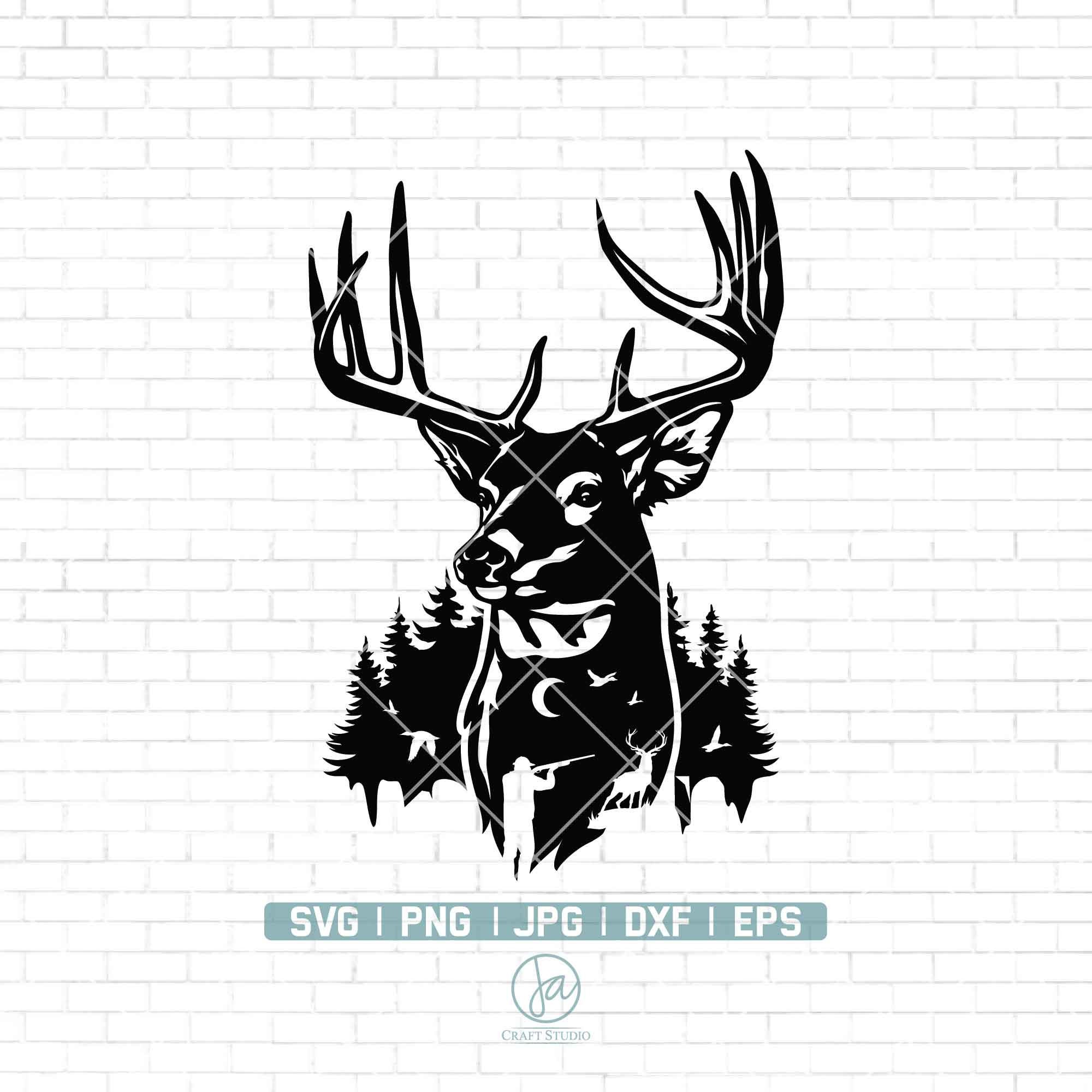 Deer Hunter SVG Deer Hunting Svg Outdoor Scenery Svg - Etsy UK