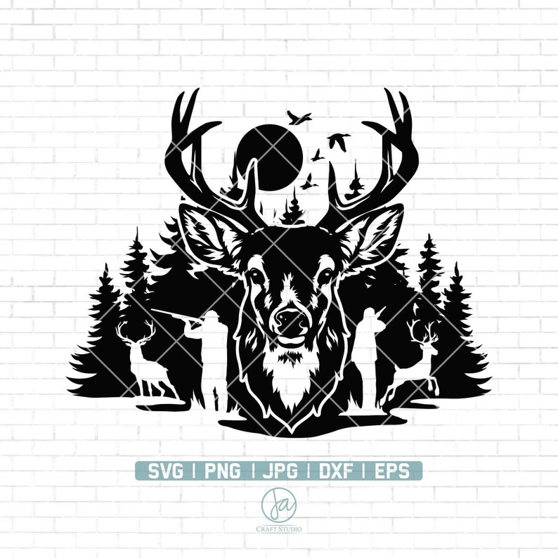 Hunting Deer Svg File | Hunting Svg | Deer Hunting Svg | Outdoor ...