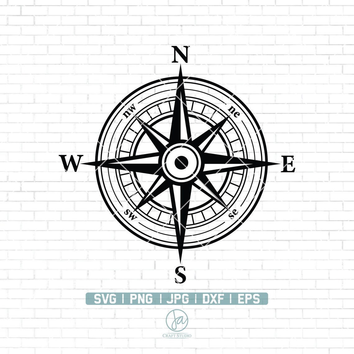 Compass Svg Camper Compass Svg Nautical Compass Svg | Etsy