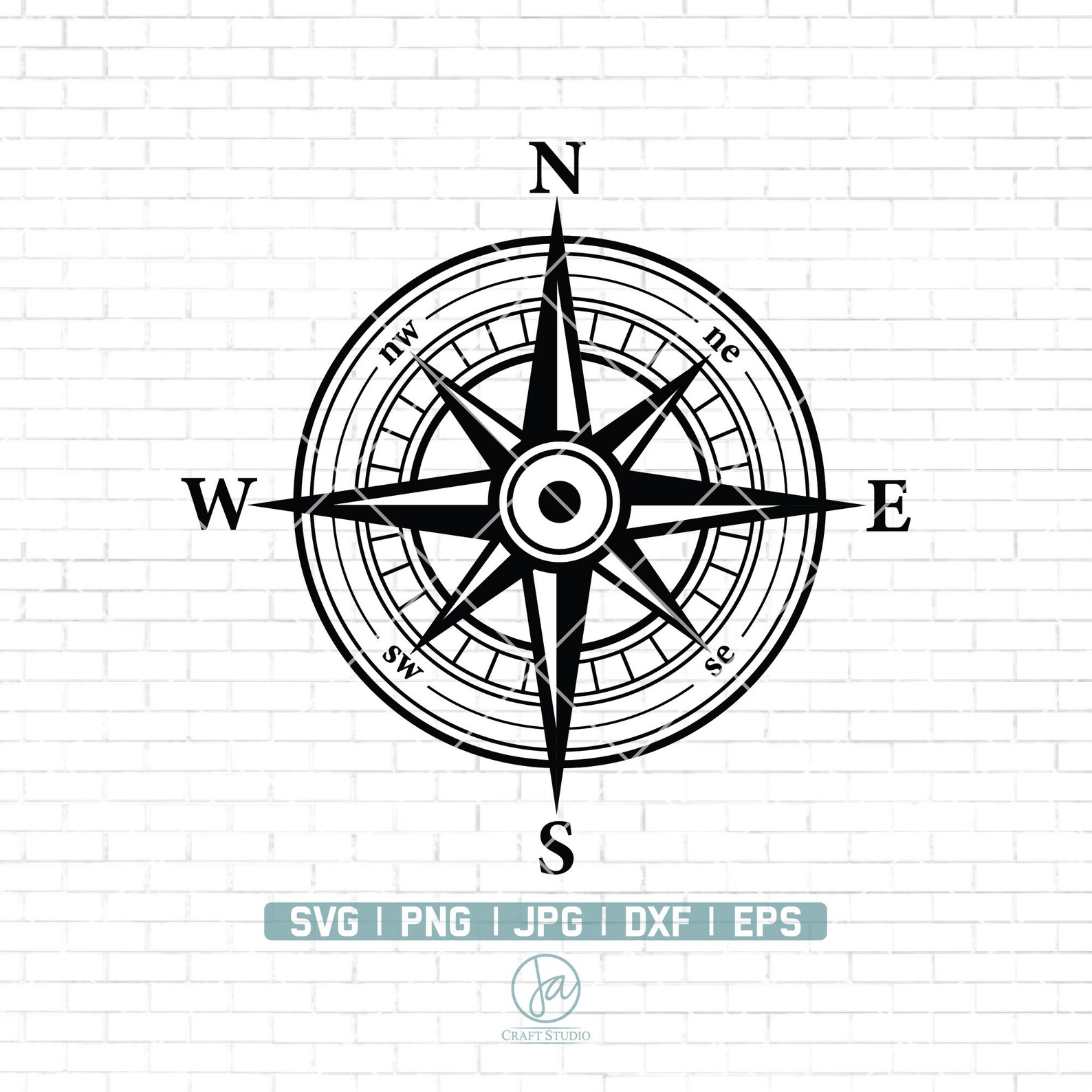 Compass Svg Camper Compass Svg Nautical Compass Svg | Etsy