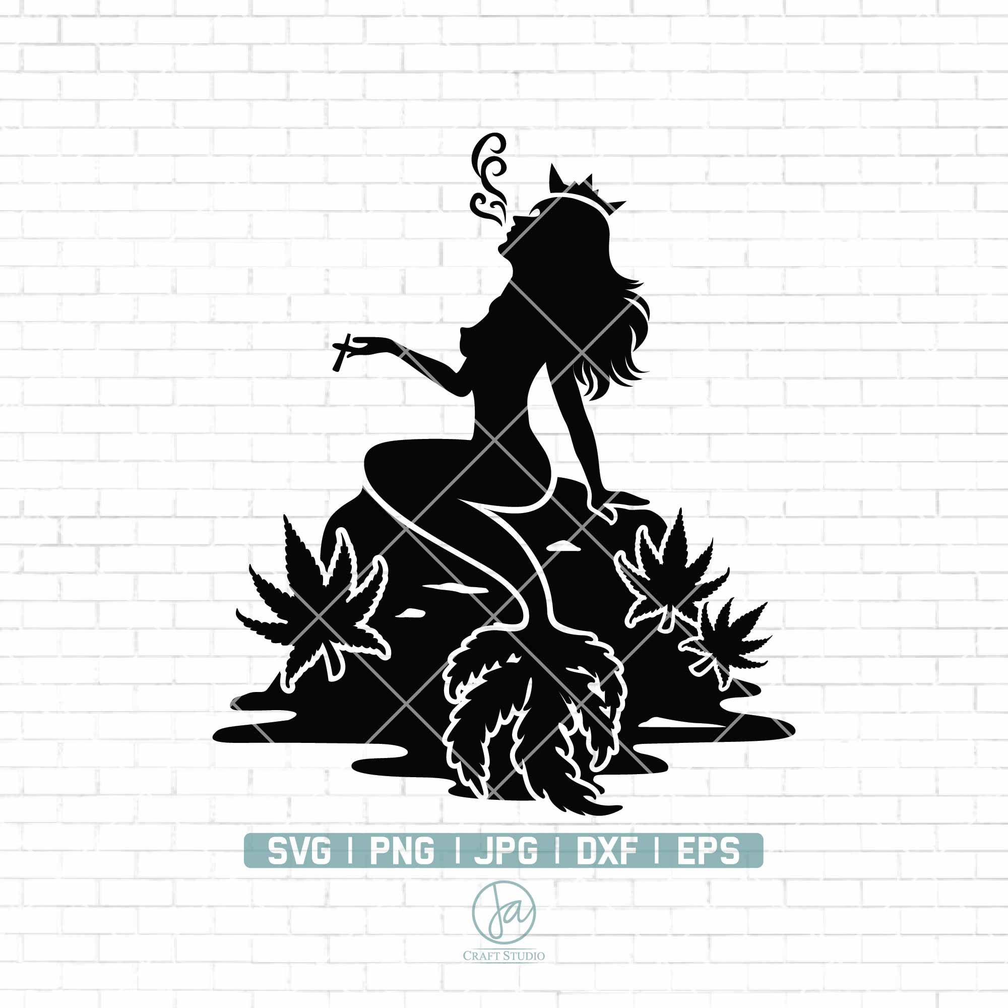 Cannabis Mermaid Svg | Weed Mermaid Svg | Mermaid Svg | Smoking ...