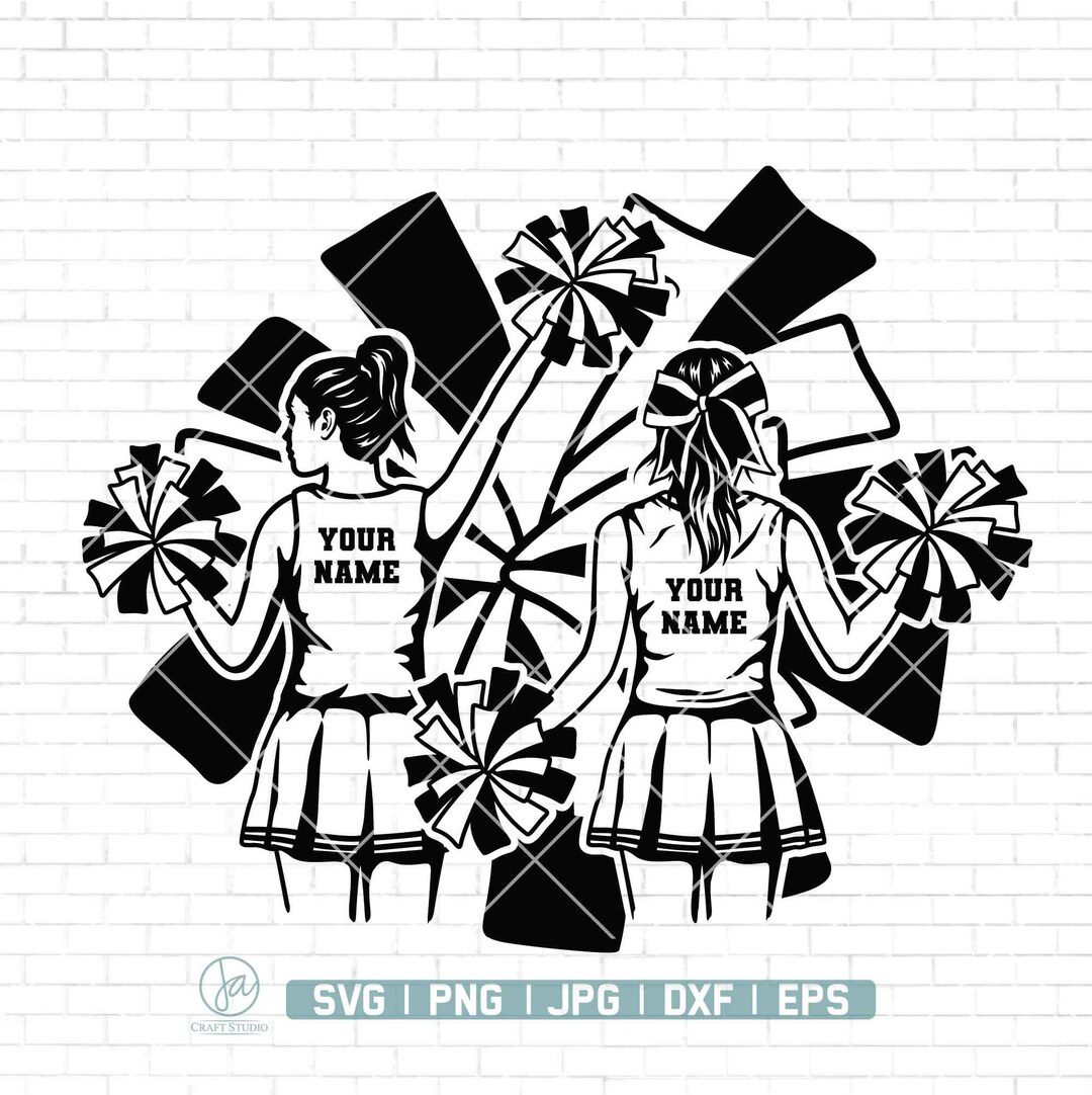 2 Cheerleader Svg | Personalized Name | Cheerleader Name Svg | Cheer ...