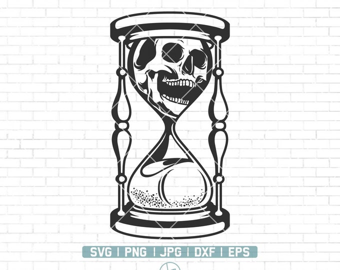 Skull Hourglass SVG Death SVG Memento Mori SVG Time T-shirt Tattoo ...