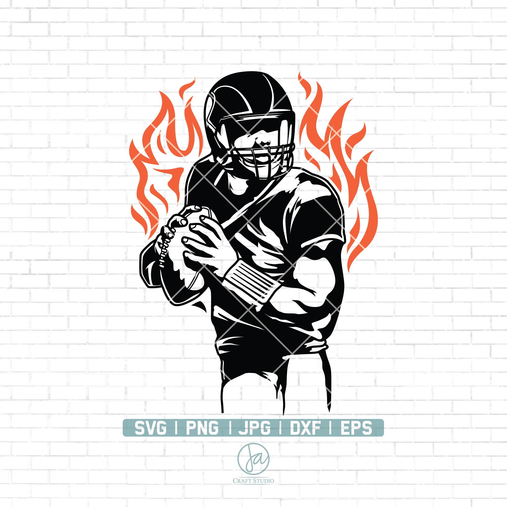 Football Svg File American Football Player Svg Football - Etsy