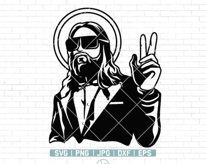 Cool Jesus Svg | Son of God SVG | Jesus Peace Sign Png | Religious ...