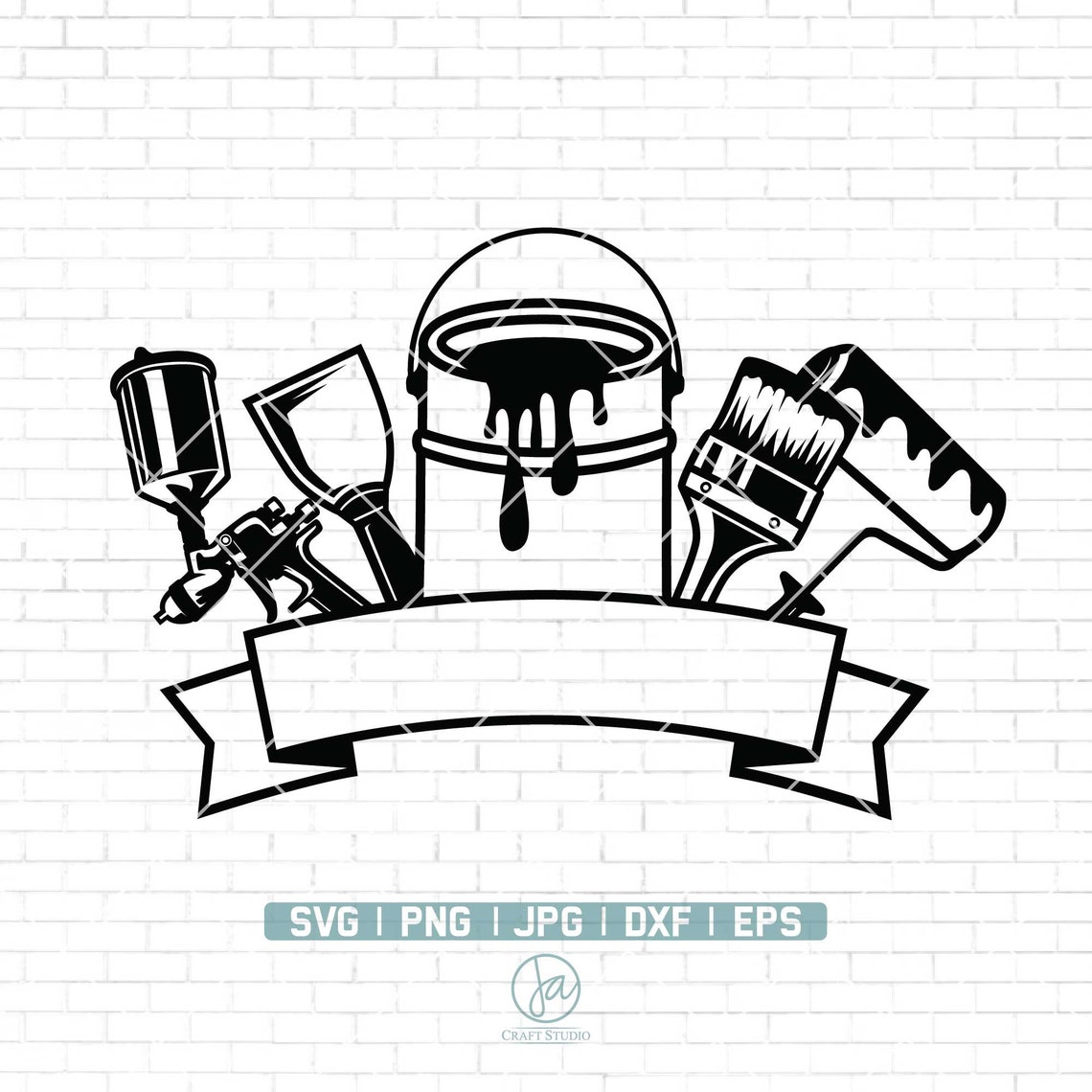 Wall Painting Tools Svg Paint Brush Svg Paint Tools Svg - Etsy