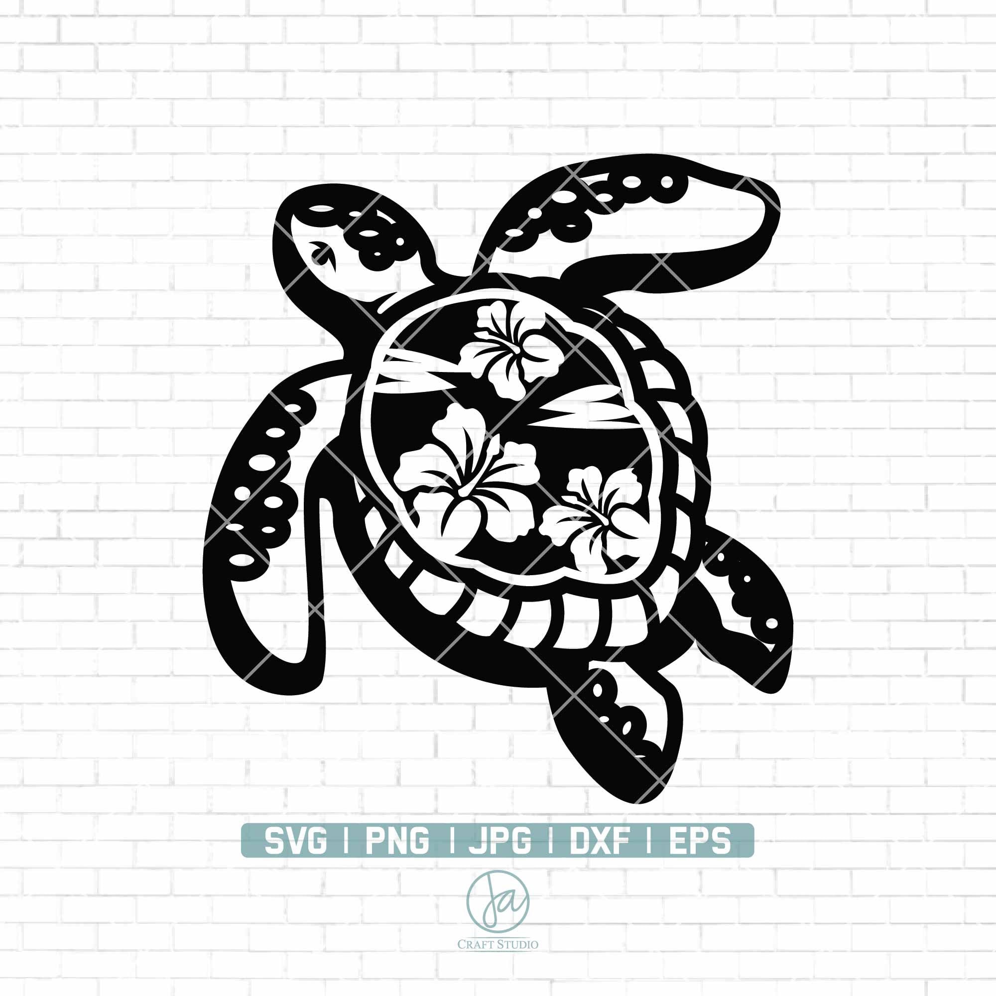 Turtle SVG Floral Turtle Svg Sea Turtle SVG Sea Turtle - Etsy