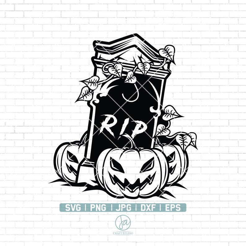 Scary Pumpking Svg File RIP Svg Halloween Svg Pumpking | Etsy