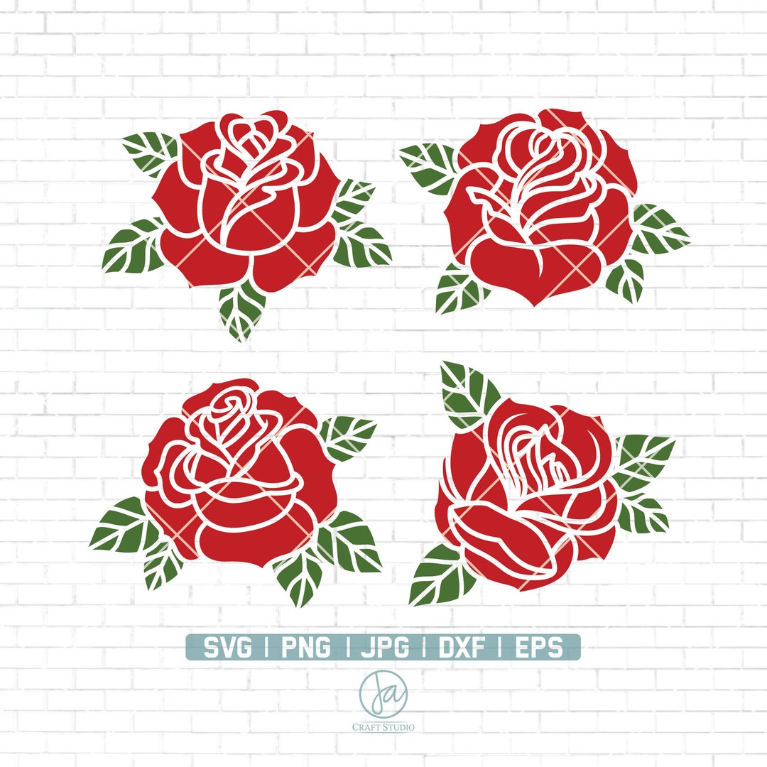 Roses SVG Bundle | Roses Svg | Roses Clipart Svg | Roses Stencil Svg ...