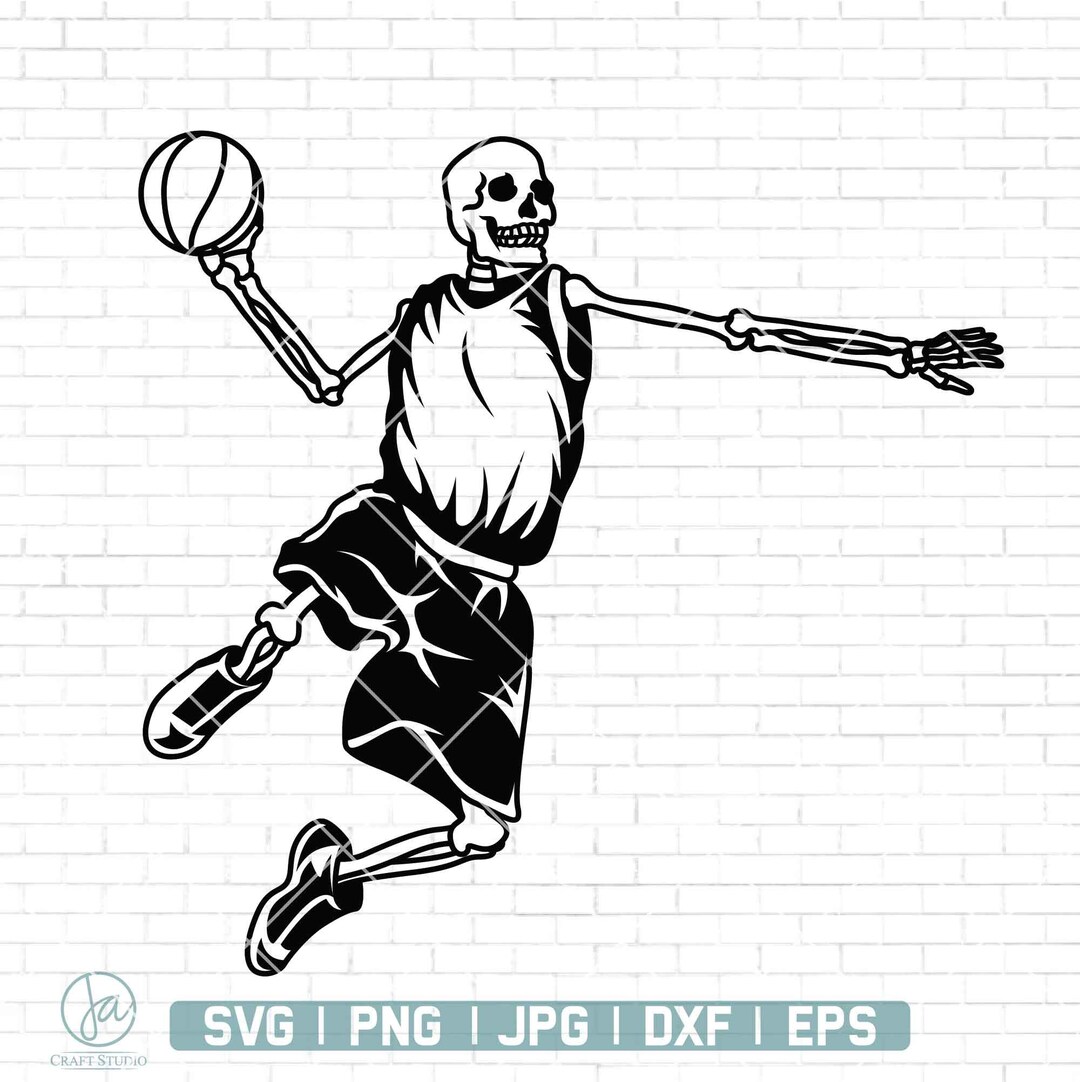 Basketball Skeleton SVG | Sneaker Skeleton SVG | Skeleton Dunk ...